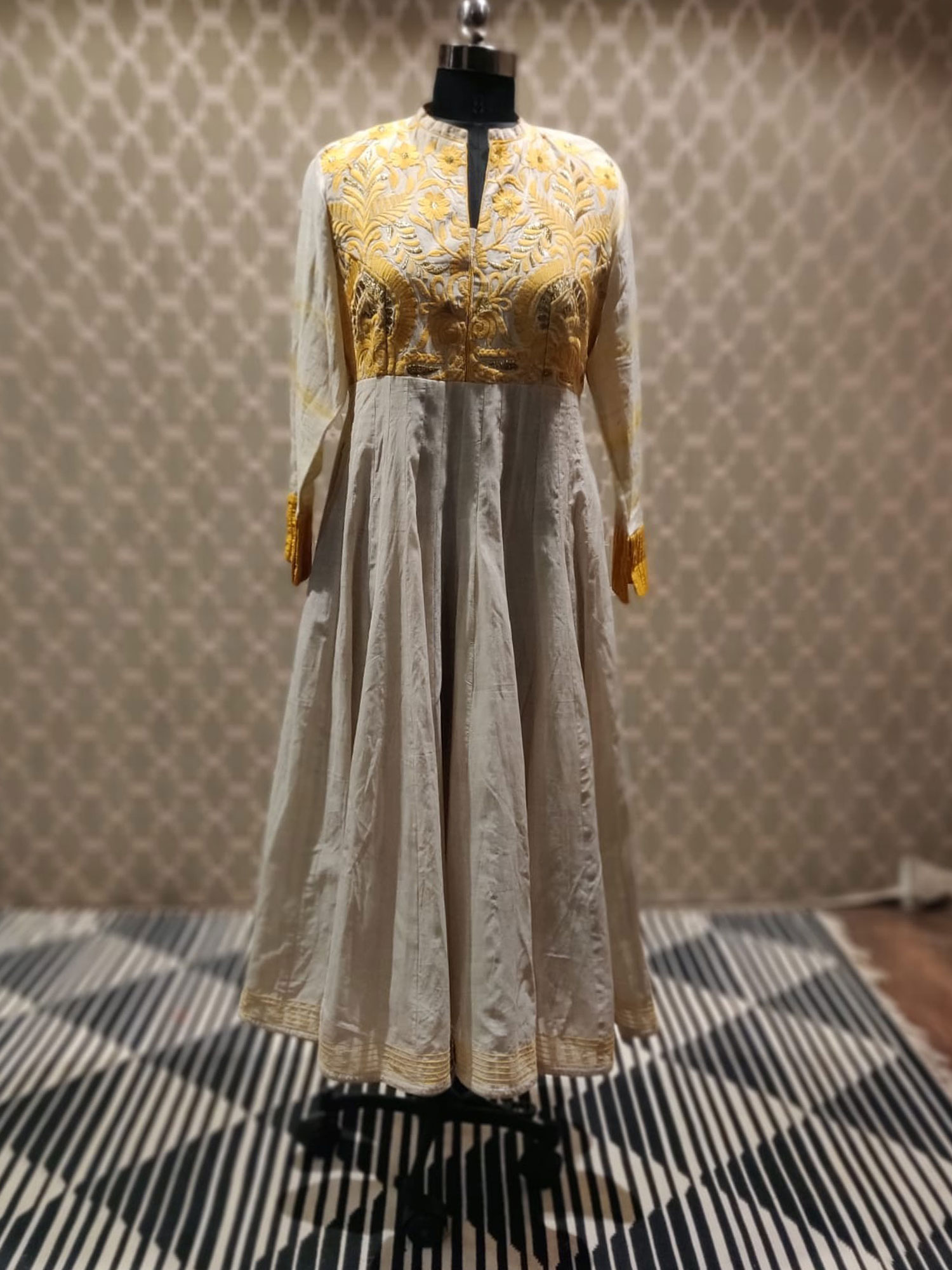 Handloom long Top with hand embroidery | Mamatha Tulluri