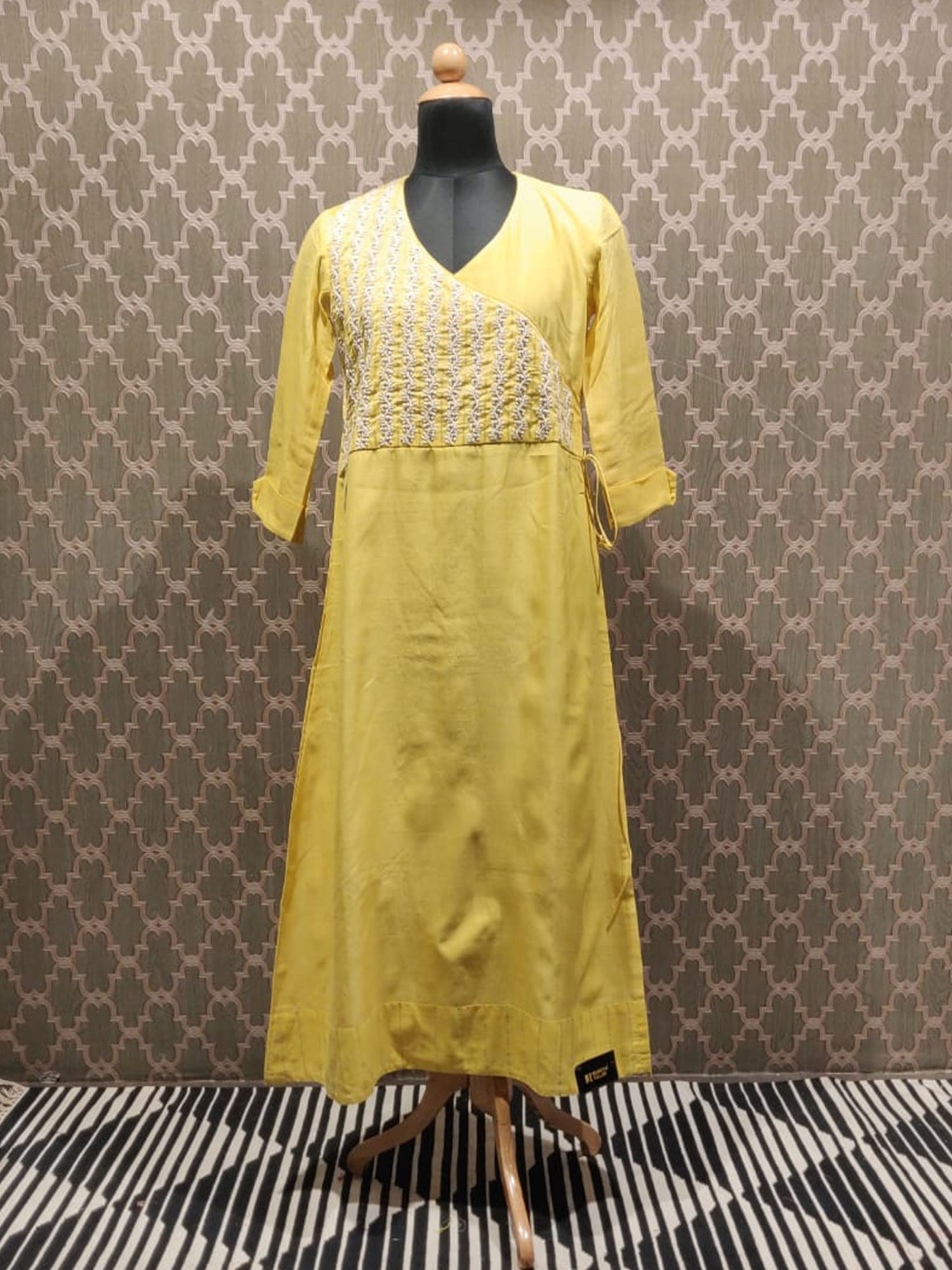 Handloom overlap Top with thread handwork | Mamatha Tulluri