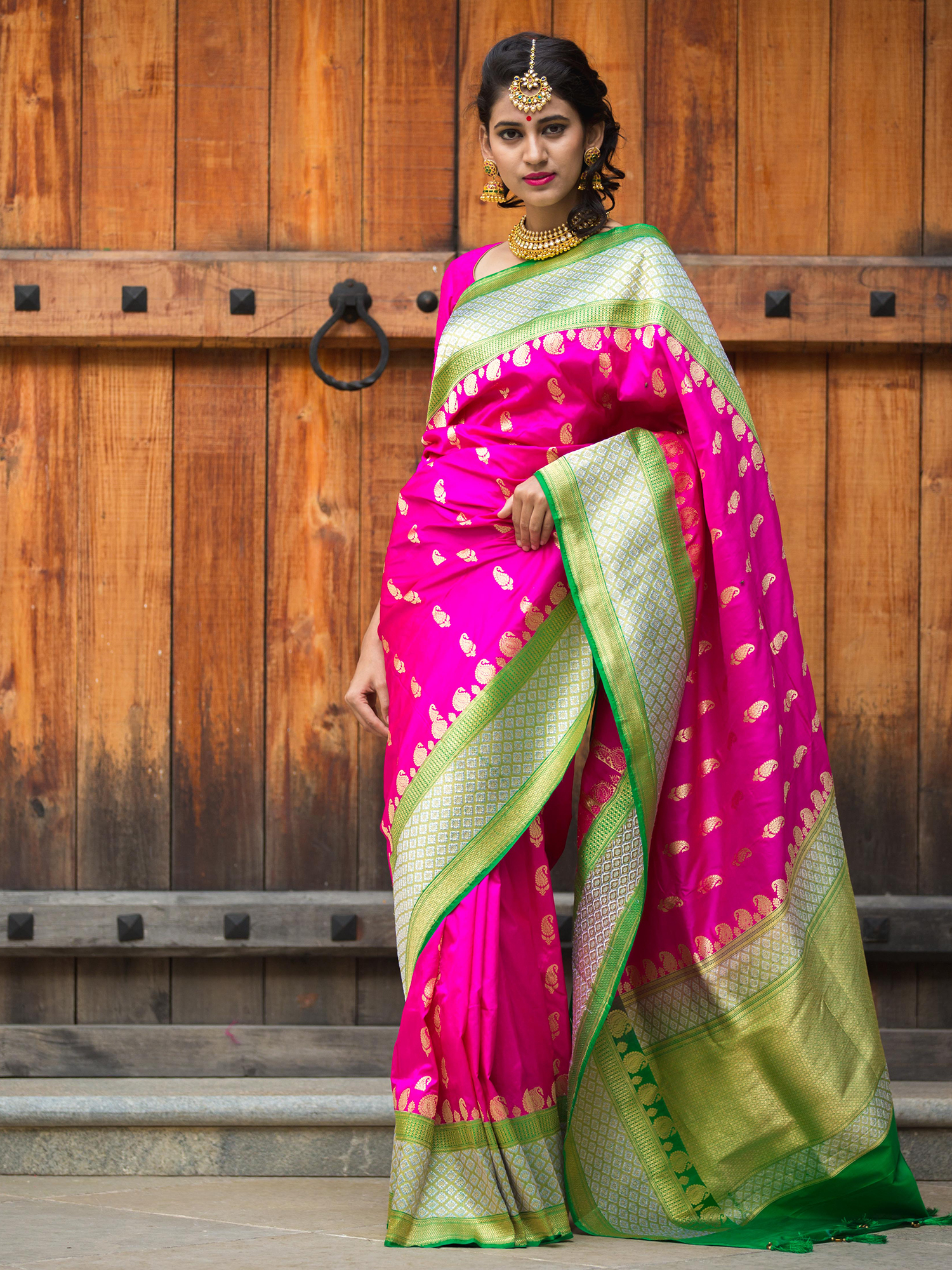 Pink And Green Border