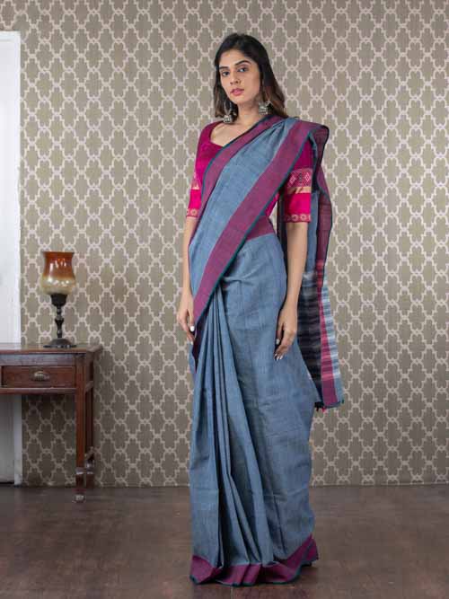Handwoven indigo dyed saree | Mamatha Tulluri